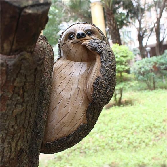 Accents | Sloth Tree Hugger Decoration Garden Peeker Sloth Sculptures ...